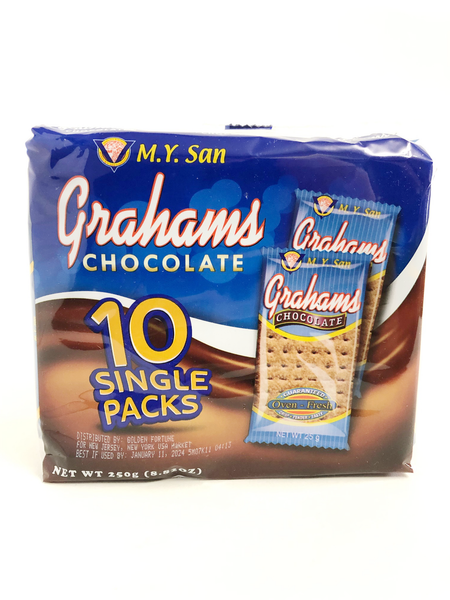 My San Grahams Chocolate 10 Single Packs 250g 8.82oz
