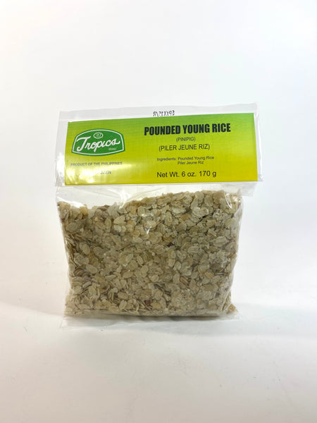 Tropics Pounded Young Rice (Pinipig) 6oz per pack (5-PACK)