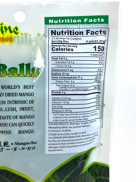Philippine Brand Dried Mango Balls 100 g