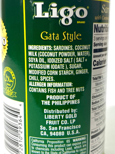 Ligo Gata Style Sardines 5.5 oz
